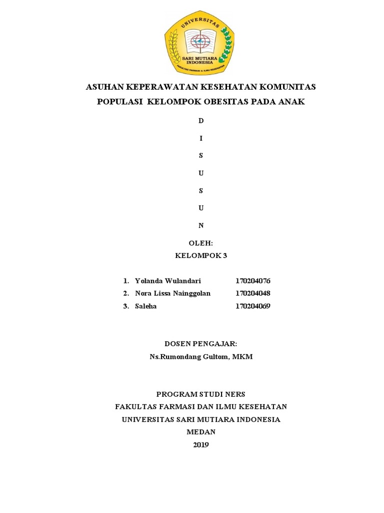 Asuhan Keperawatan Komunitas Pada Kelompok Anak Obesitas | PDF | Kesehatan Holistik
