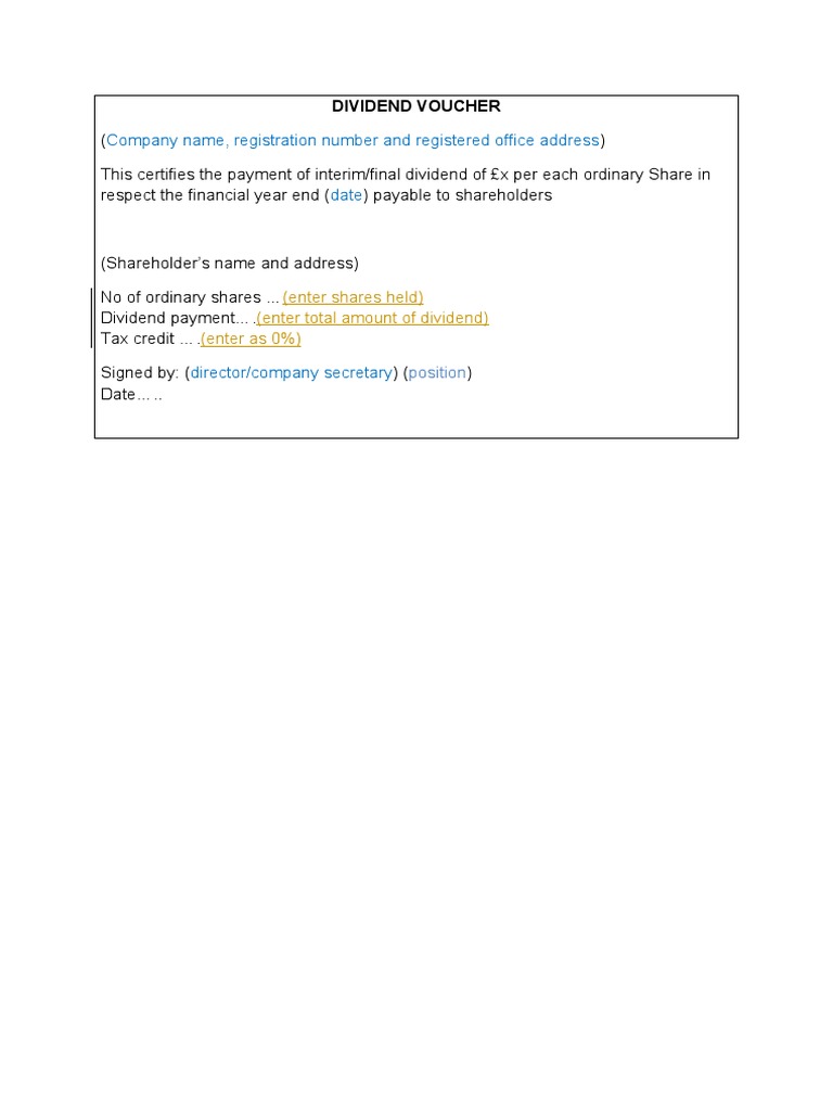 Dividend Voucher PDF | PDF