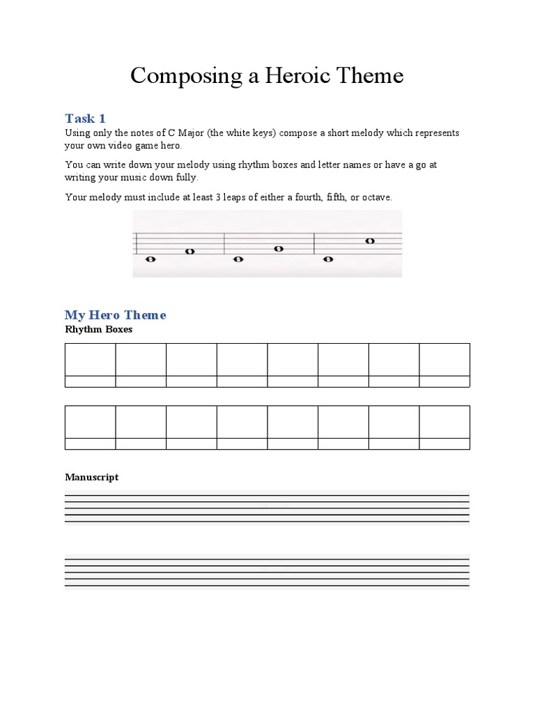 Composing A Heroic Theme