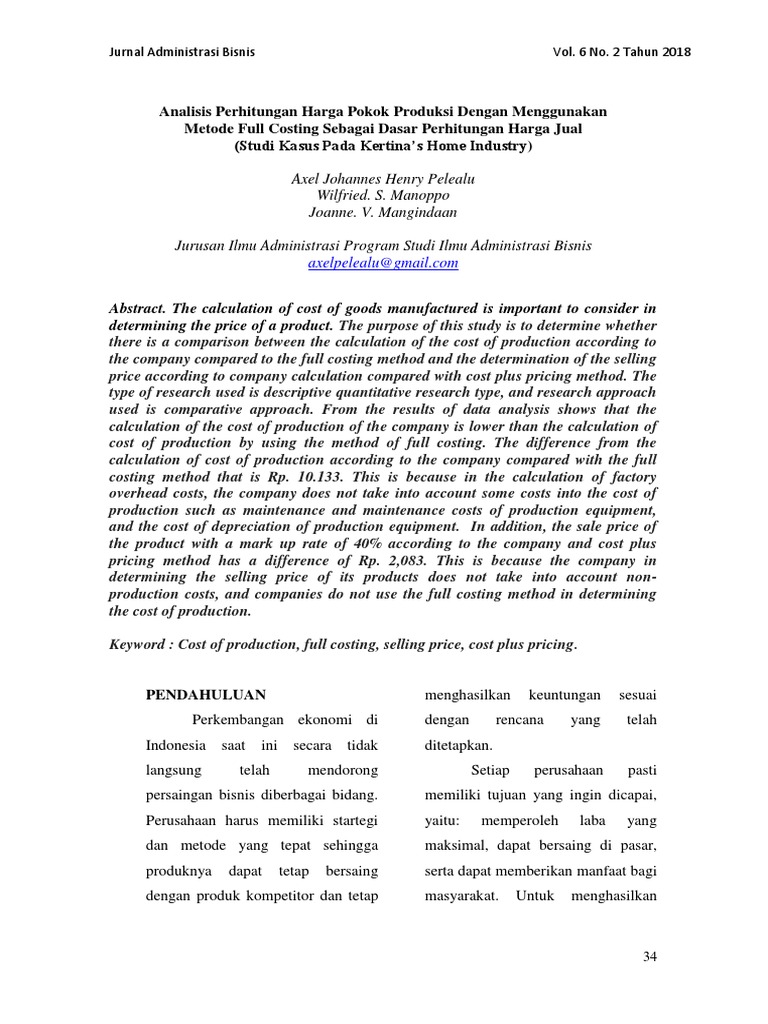 Jurnal HPP | Download Free PDF | Financial Accounting | Pricing