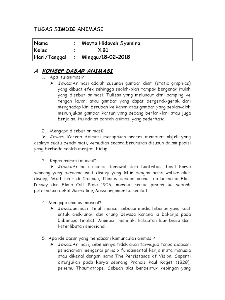 Tugas Simdig Animasi | PDF
