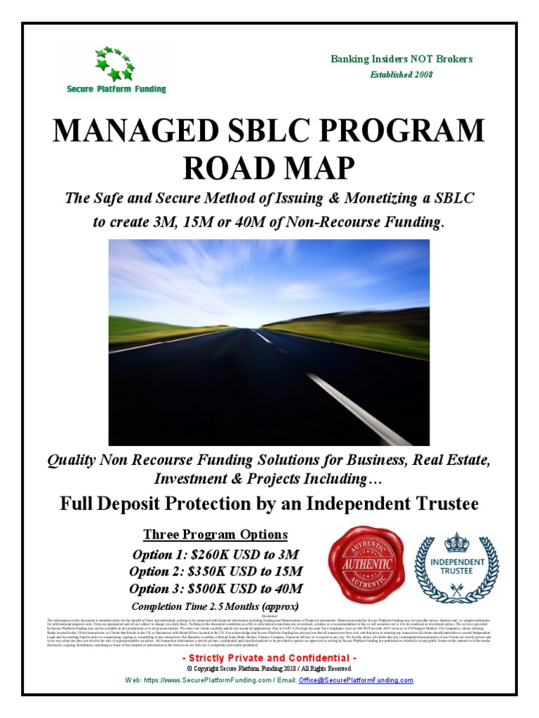 SPF Managed SBLC Program Overview | PDF | Letter Of Credit | Banks