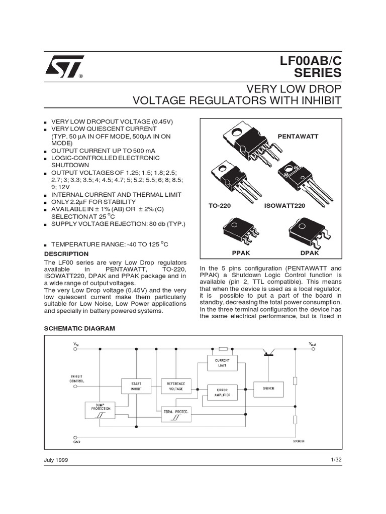 Lf33cdt Lf33cv Lf50cv#Stm | PDF | Electronic Circuits | Electronic Engineering