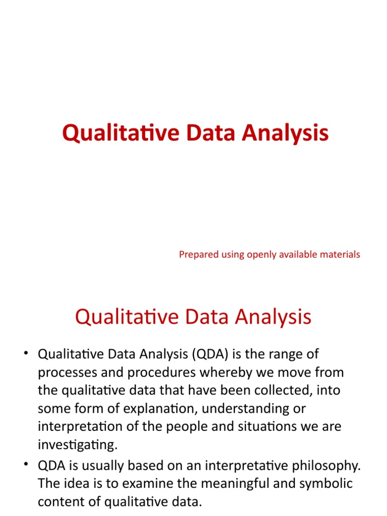 Qualitative Data Analysis | PDF | Qualitative Research | Data