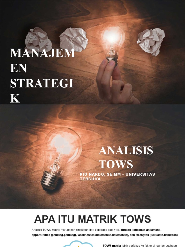 Analisis TOWS untuk Strategi Bisnis | PDF