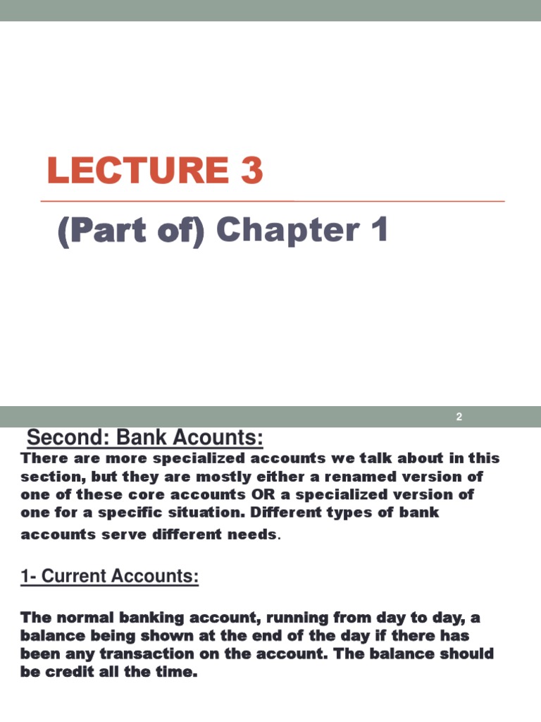 An Overview of Common Bank Account Types and Services | PDF ...