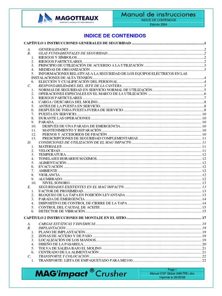 Manual Español Impactor MAG IMPACT | PDF | Bomba | Ingeniería mecánica
