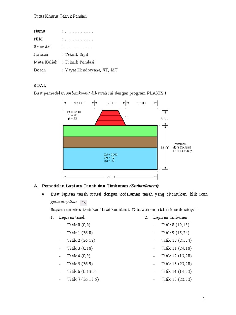 Tugas Plaxis | PDF