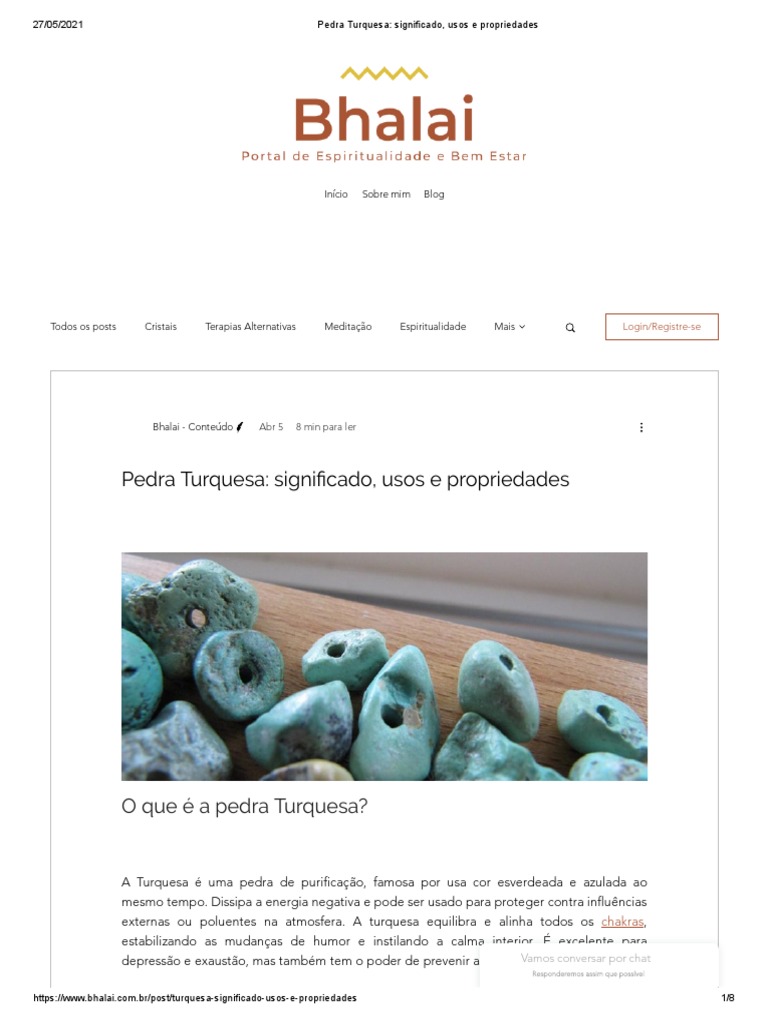 Pedra Turquesa - Significado, Usos e Propriedades | PDF | Chacra | Egito