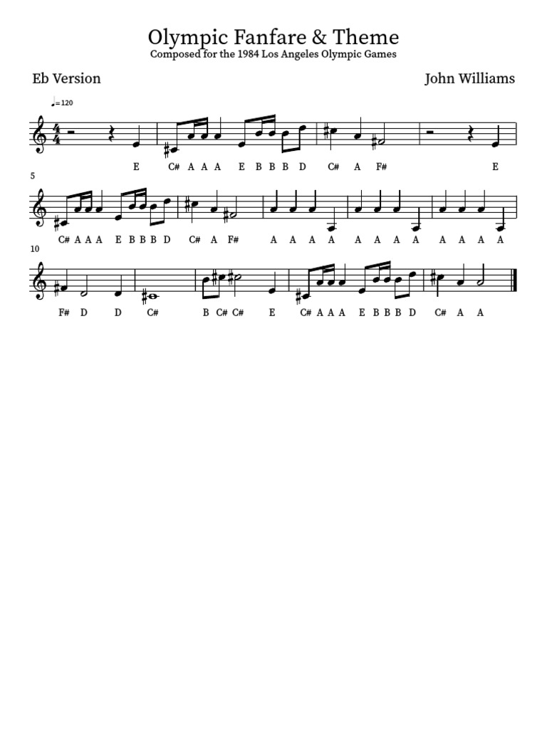 Olympic Pride and Glory: John Williams' Fanfare and Theme for the 1984 ...