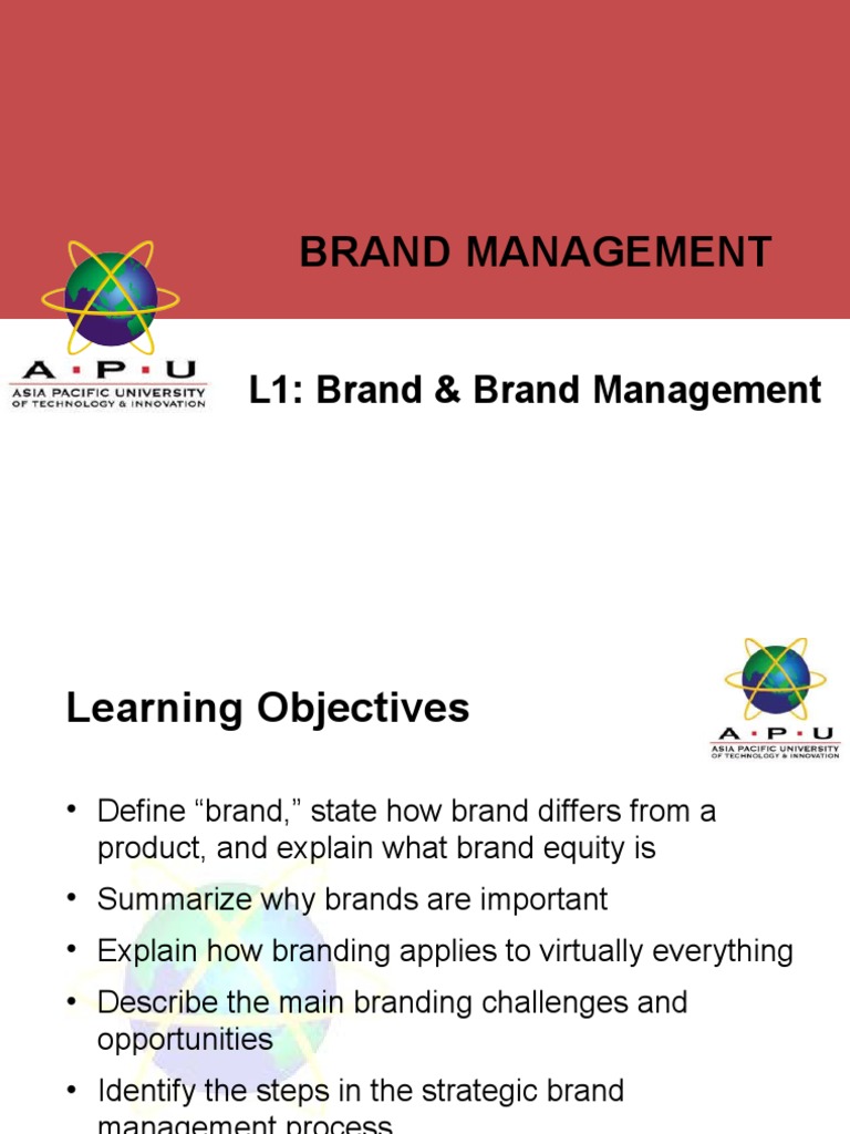 L1-Brand and Brand Management | PDF | Brand | Product (Business)