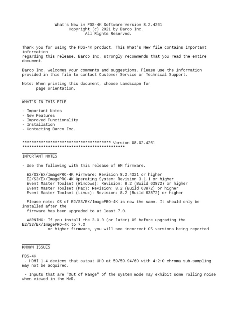 Whatsnew PDS-4K | Download Free PDF | Menu (Computing) | Hdmi