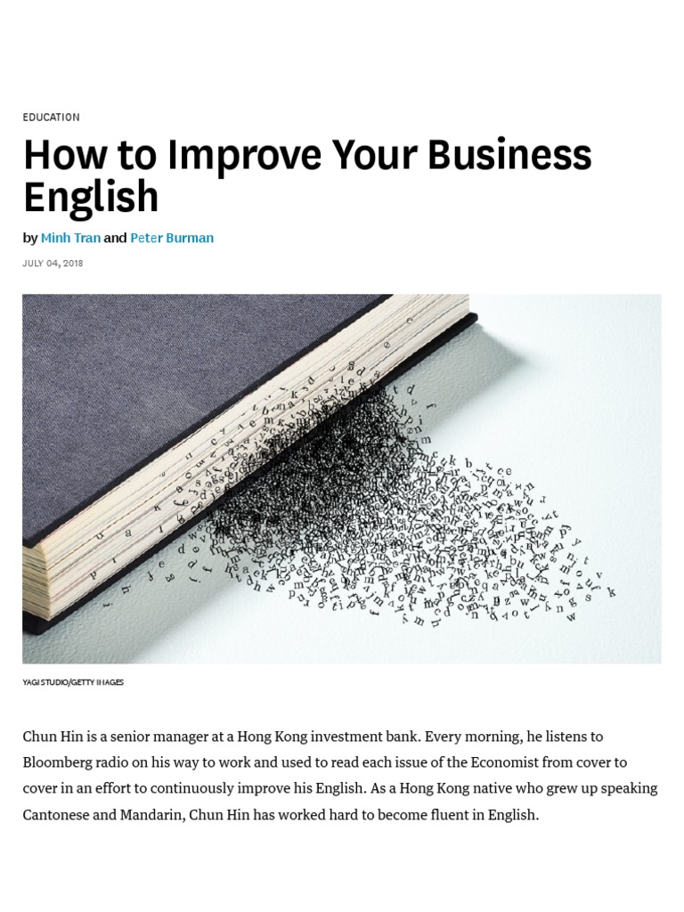 How To Improve Your Business English | PDF | Teachers | English Language