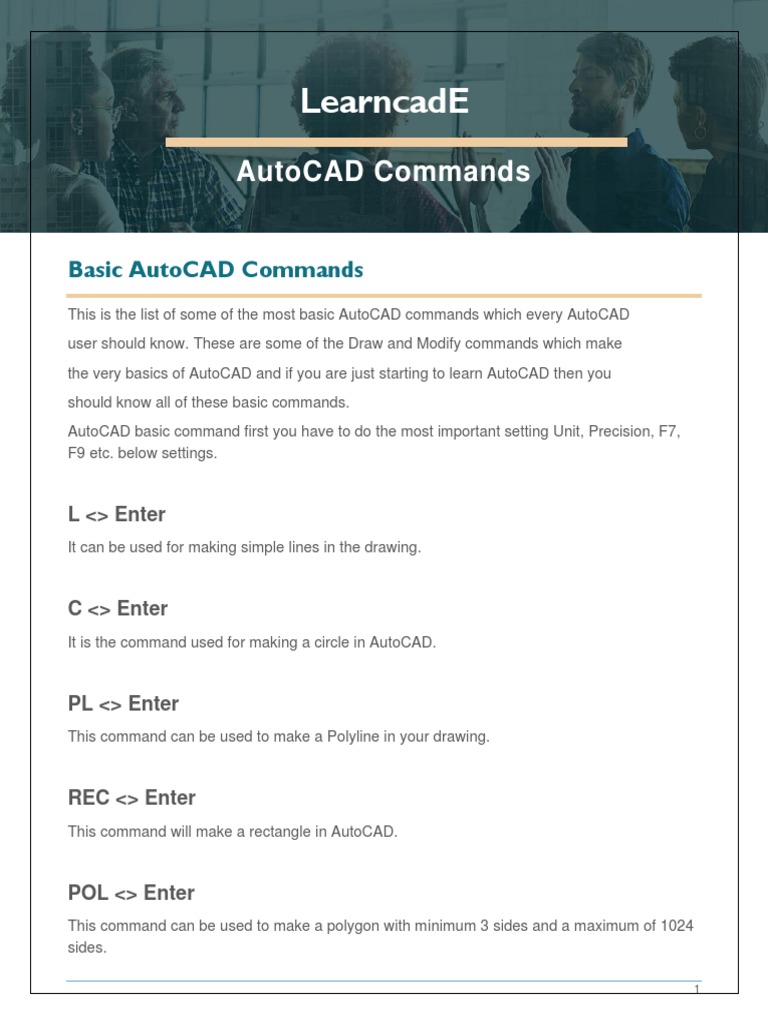 Autocad Comands PDF | PDF | Keyboard Shortcut | Computer Keyboard