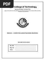 PR6412 Computer Aided Machine Drawing Lab Manual | PDF | Computer Aided ...
