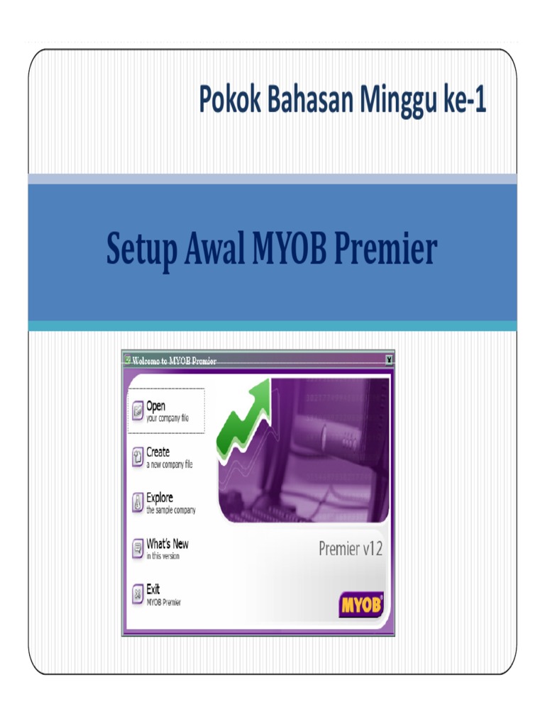 2 Setup Awal MYOB Premier | PDF