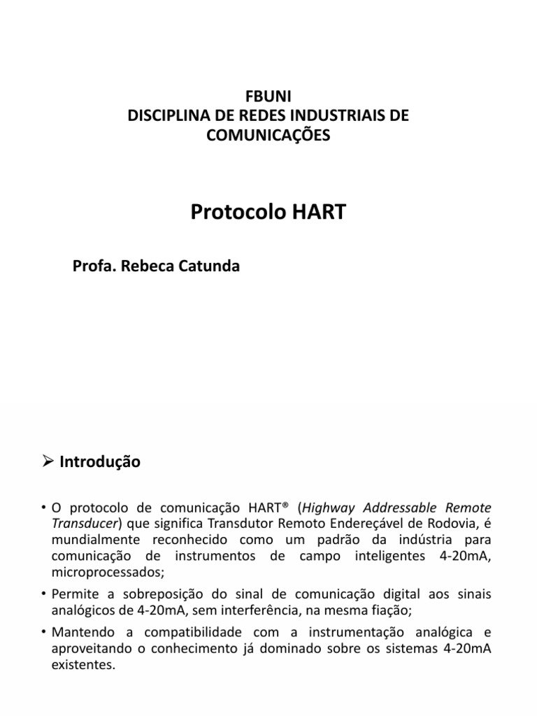 Protocolo HART | PDF | Controlador lógico programável | Rede de ...