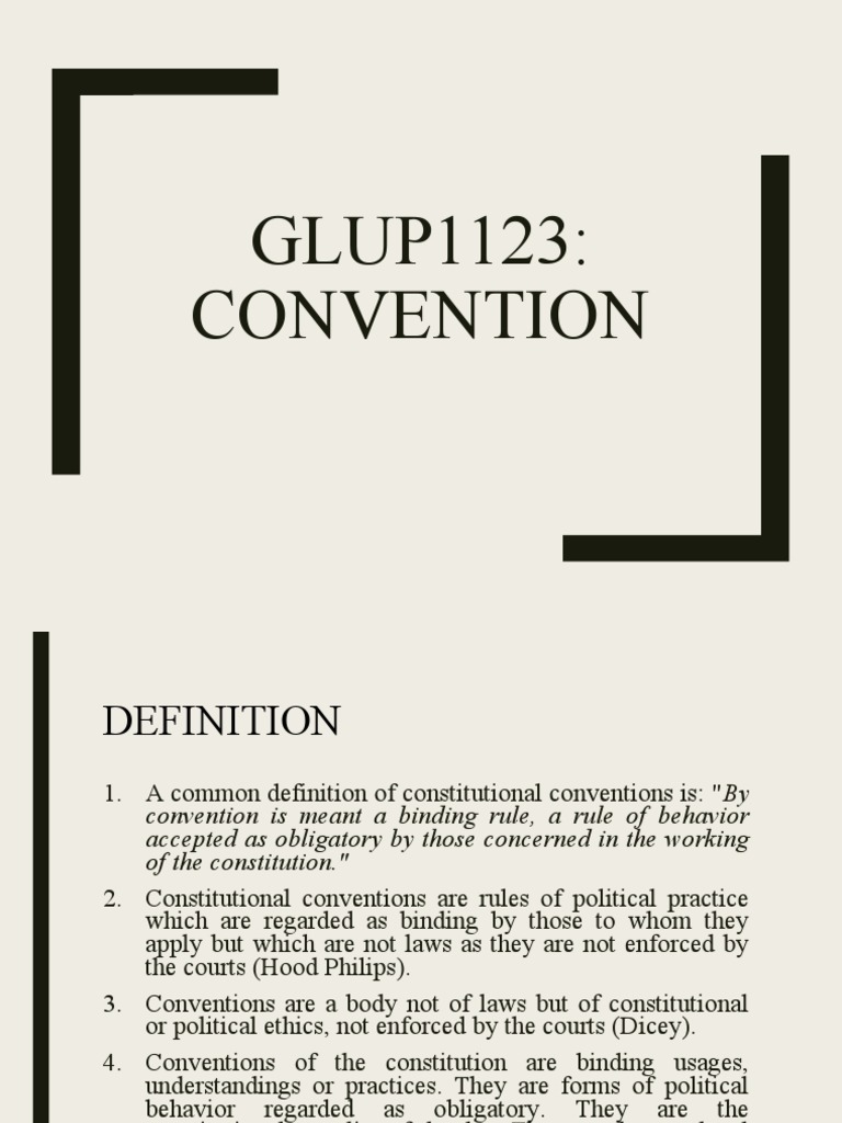 GLUP1123 Constitutional Convention Definition | PDF | Government ...