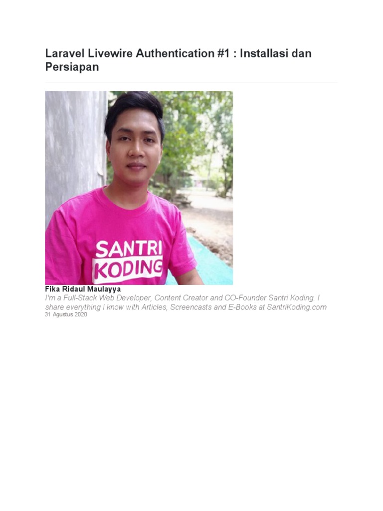 Laravel Livewire Authentication | PDF