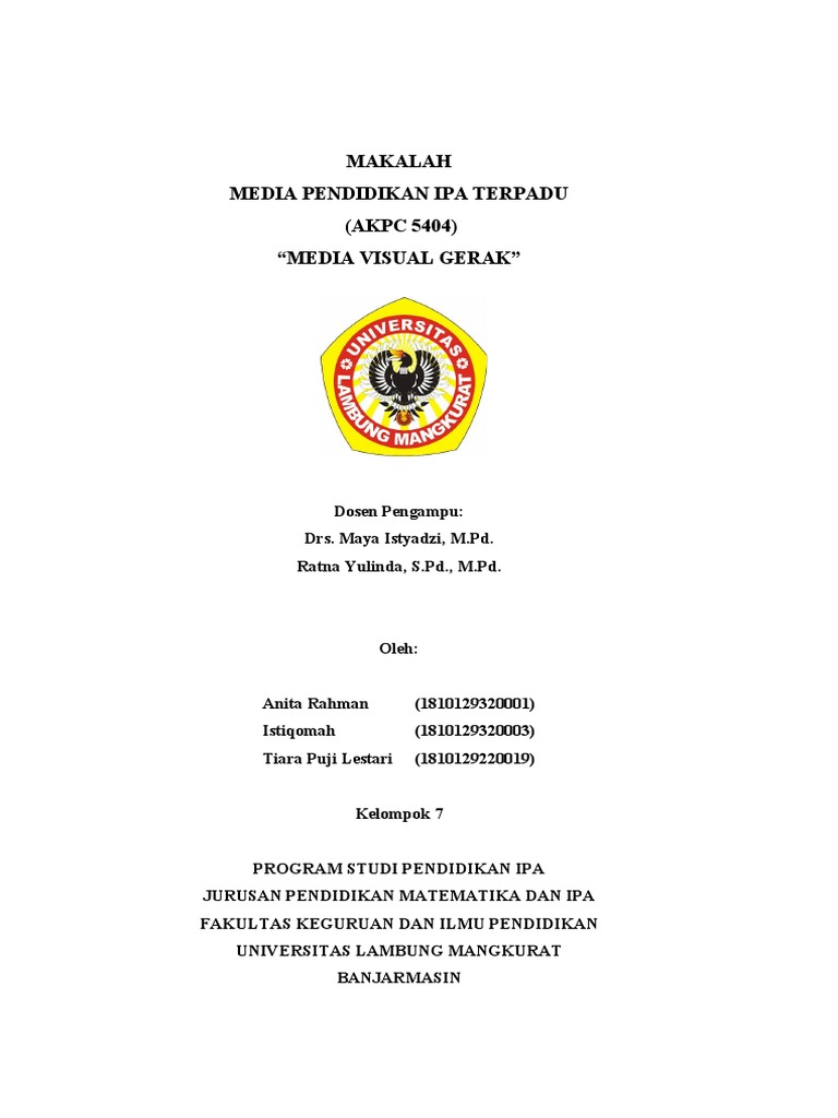 Media Visual Gerak dalam IPA | PDF