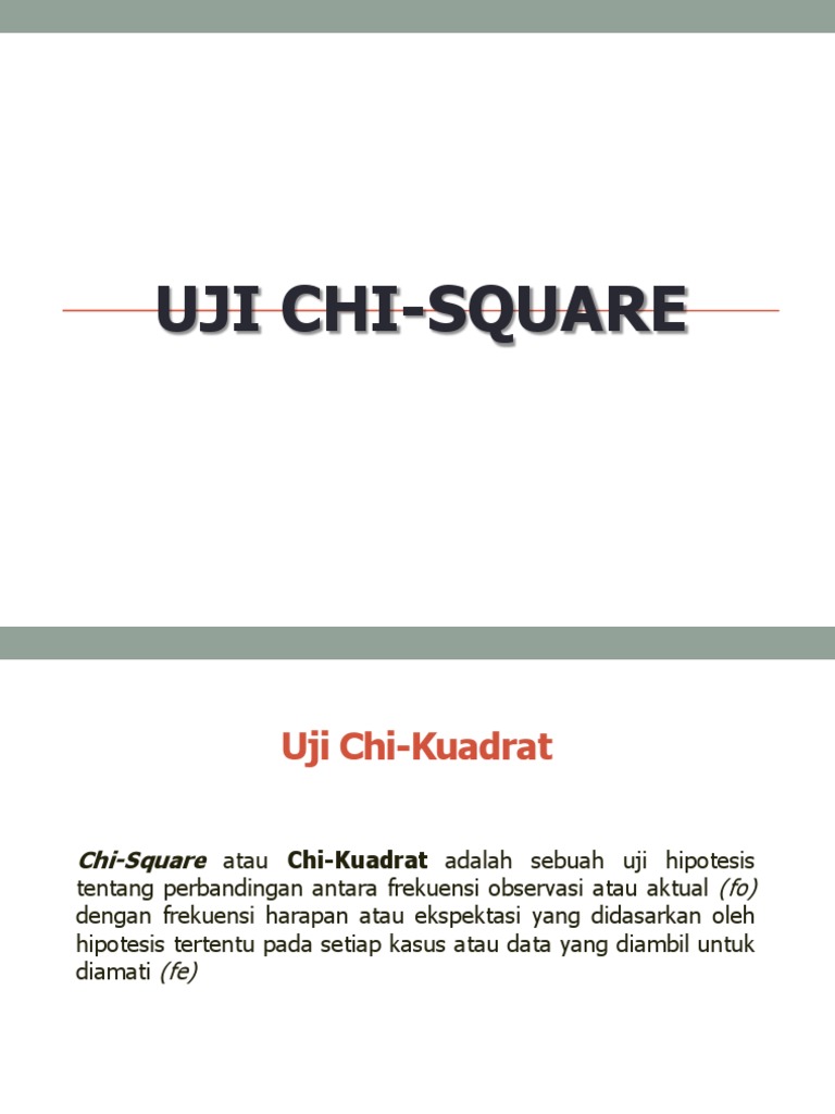 Uji Chi-Square | PDF