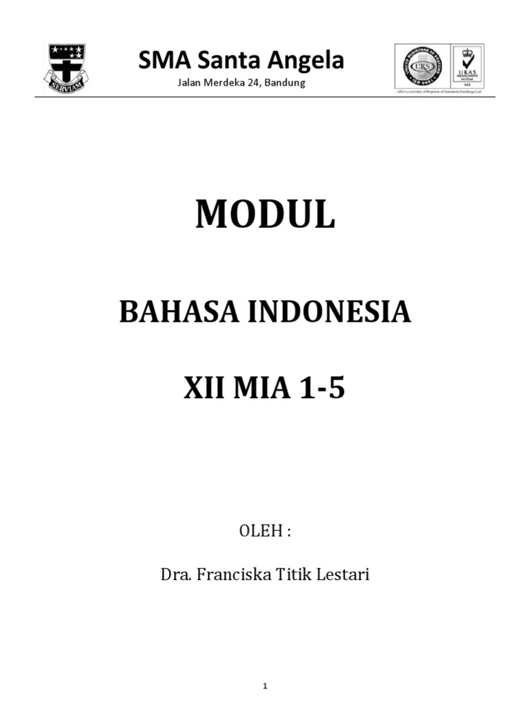 Modul 1 - Surat Lamaran - 1819 | PDF