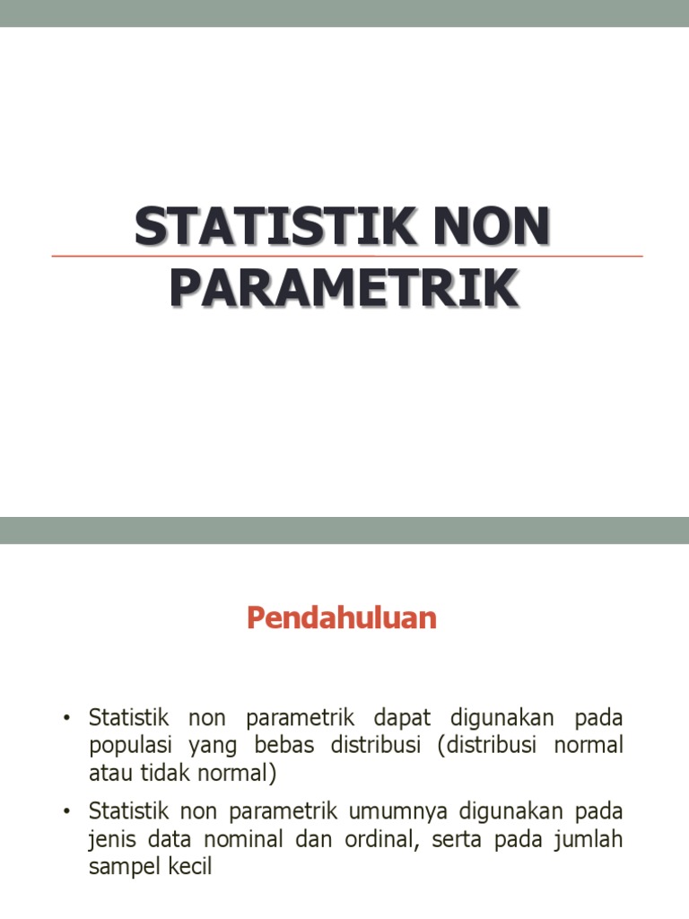 Statistik Non Parametrik | PDF