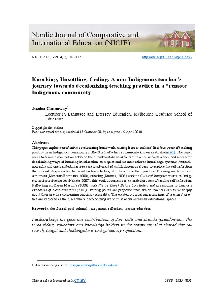 Decolonizing Teaching Practice | PDF | Indigenous Australians ...