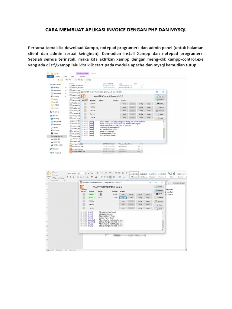 Tutorial Membuat Aplikasi Invoice | PDF