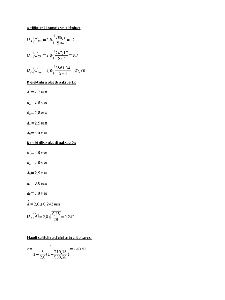 Füüsika 2 NR 2 Praktikum | PDF