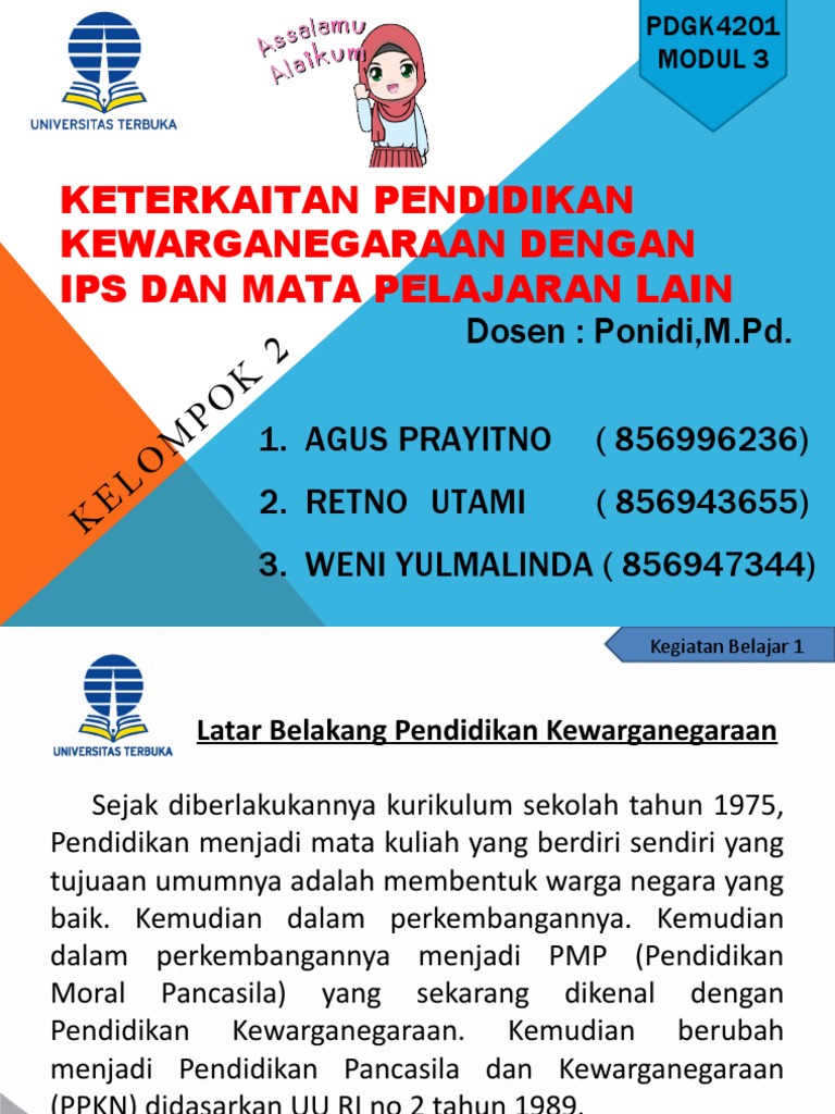 Keterkaitan Pendidikan Kewarganegaraan Dengan IPS Dan Mata Pelajaran | PDF