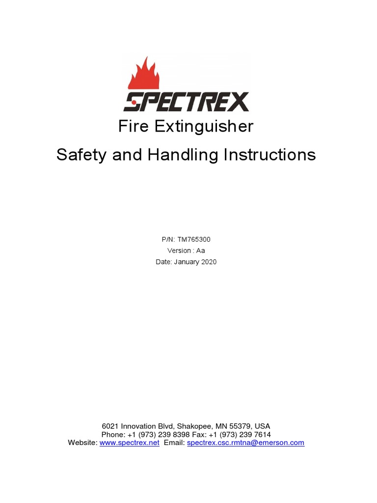 Fire Extinguisher Safety and Handling Instructions | PDF | Personal ...