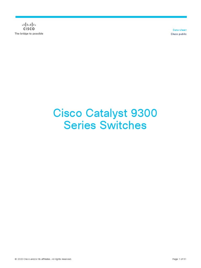 Cat 9300 Data Sheet | PDF | Computer Network | Routing