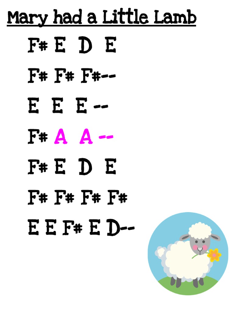 Mary Had A Little Lamb BIG LETTERS | PDF