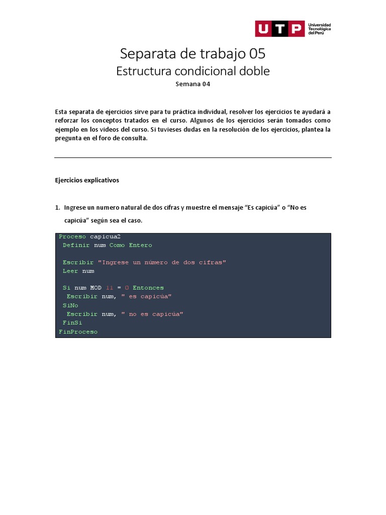 Ejercicios Estructura Condicional | PDF