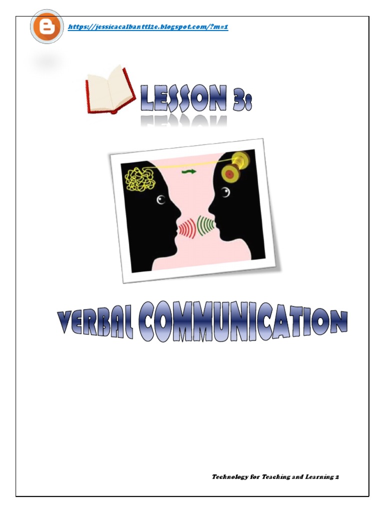 V. Lesson 3 - Verbal Communication | PDF | Communication | Linguistics