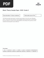 ABRSM Grade 1 Theory Test Paper | PDF | Musicology | Classical Music