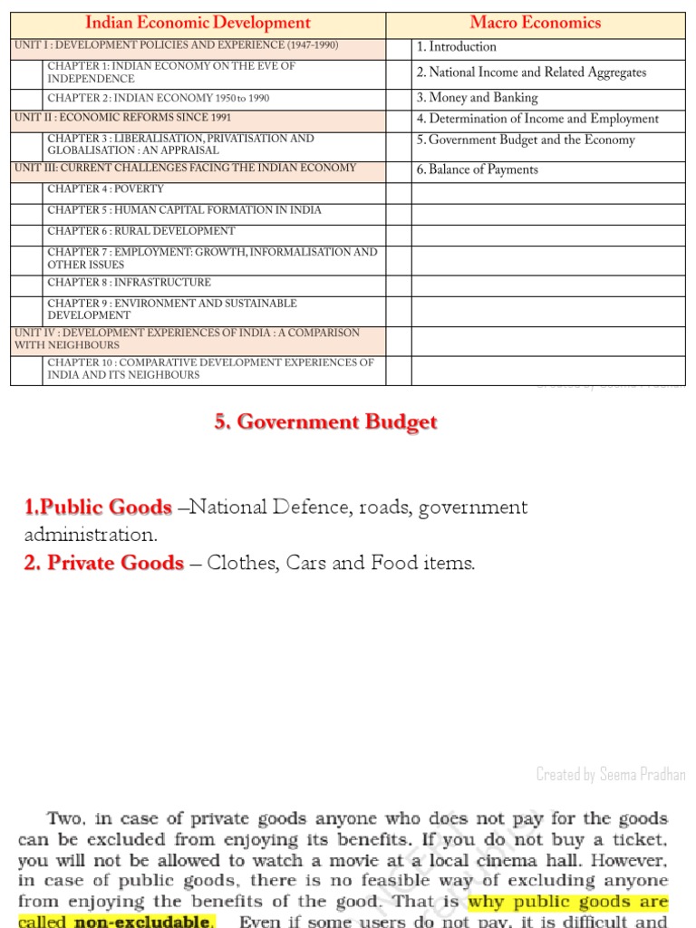 Government Budget Notes | PDF | Government Budget Balance | Fiscal Policy