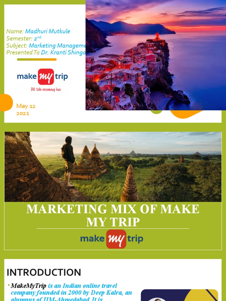 Marketing Mix of MakeMyTrip | Download Free PDF | Retail | Marketing