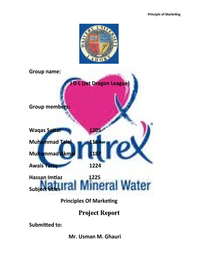 Final Project of Marketing Contrex Water | PDF | Marketing | Market ...