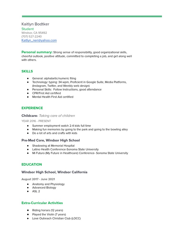 Resume 2020-2021 | PDF | Self-Improvement