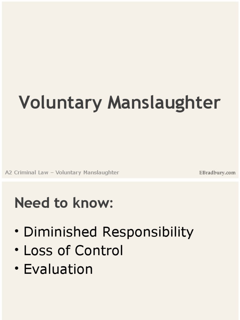 Voluntary Manslaughter Workbook PowerPoint OCR | PDF | Government ...