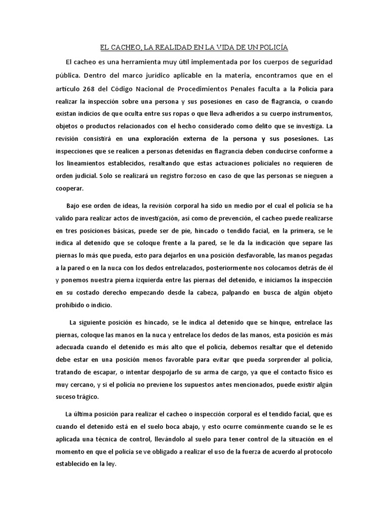 El Cacheo | PDF | Policía | Gobierno