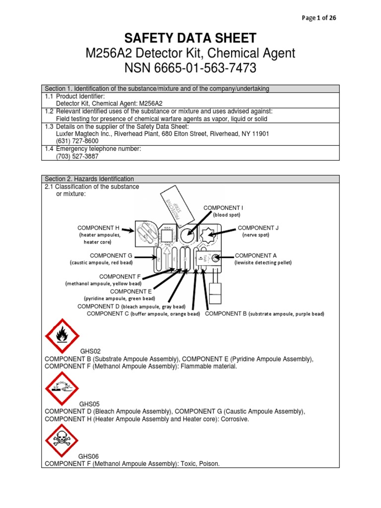 M256 MSDS | PDF | Toxicity | Chlorine