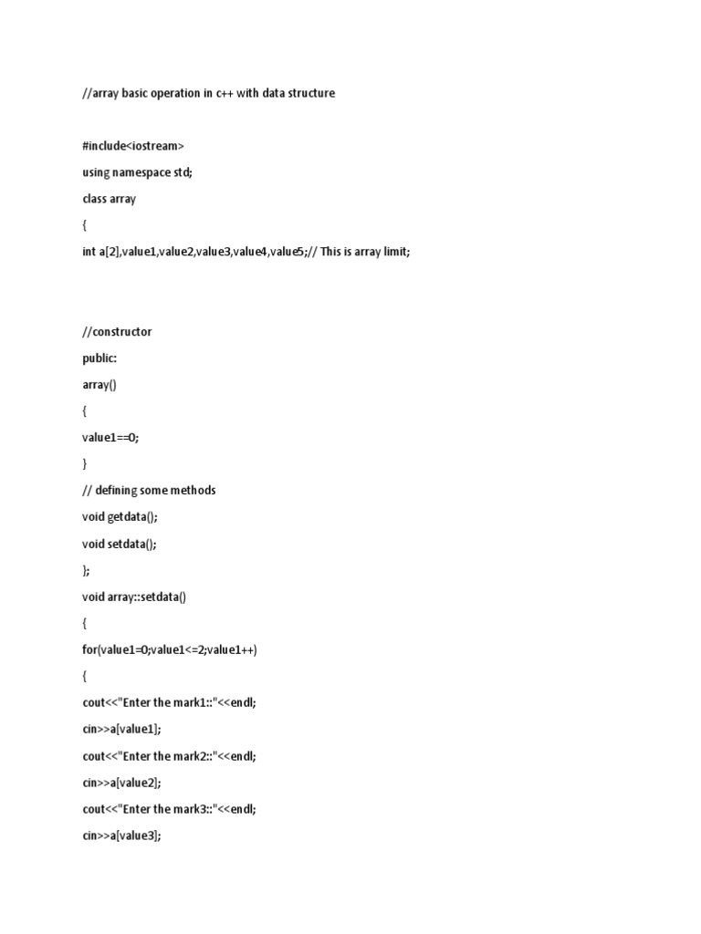 Array Operation | PDF