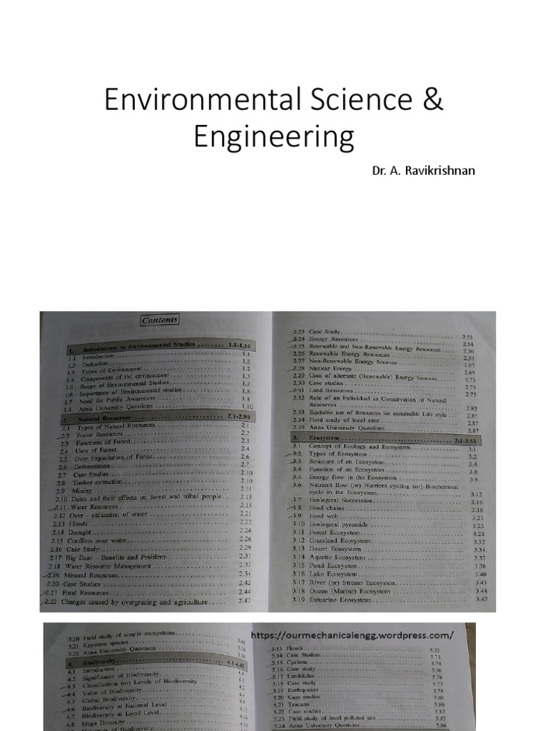 Environmental Science Engineering