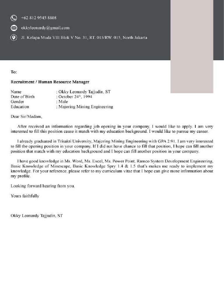 CV Okky Leonardy Tajjudin 2 | PDF | Engineering | Analysis