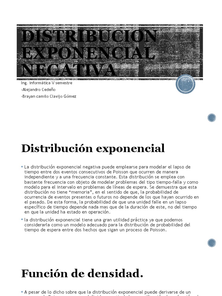 Distribucion Exponencial | PDF | Distribución de probabilidad ...