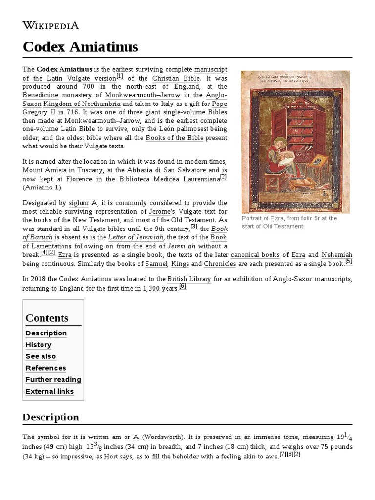 Codex Amiatinus | PDF | Religious Texts | Bible